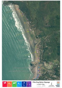 Installation of Piha dog bylaw signage | Piha | Piha Beach | Piha New ...